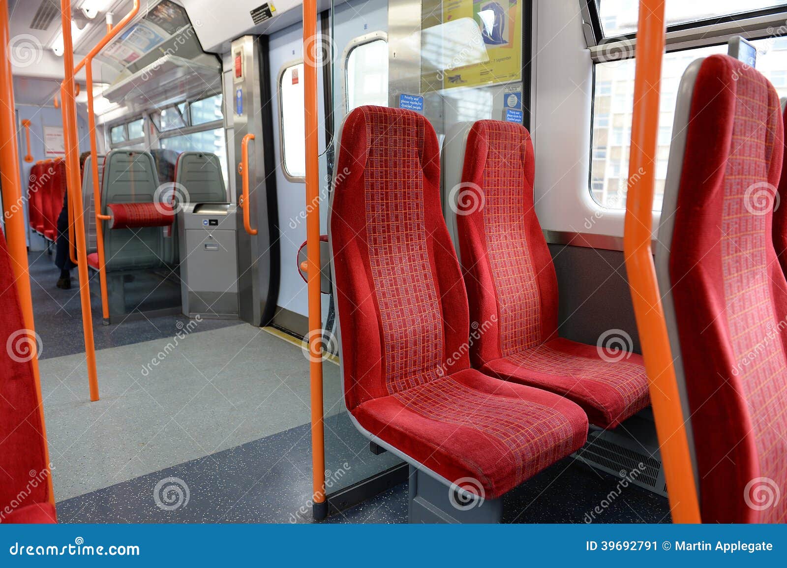 Interior of a Train Carriage Stock Image - Image of carriage, seats ...
