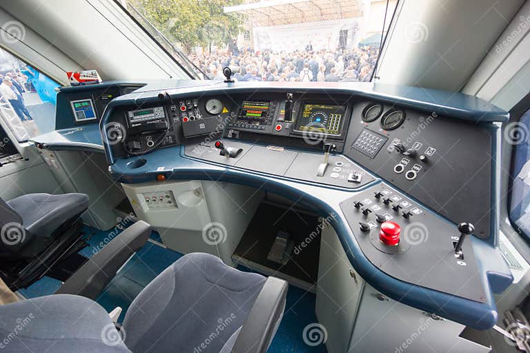 Interior of a Train Operator S Cab Editorial Photography - Image of ...