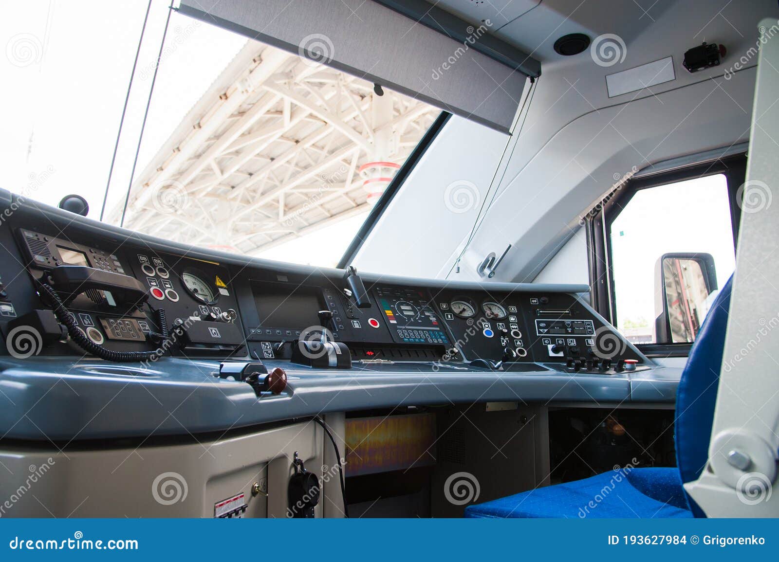 Interior of a Train Operator`s Cab Stock Photo - Image of passenger ...