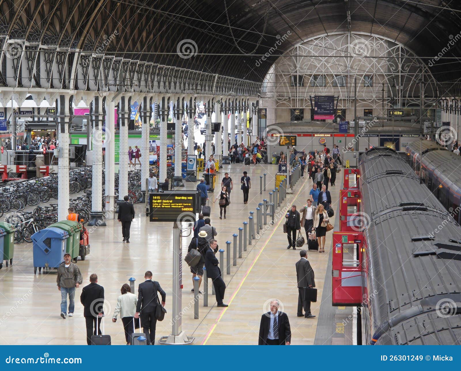 Interior of train station editorial stock image. Image of construction ...
