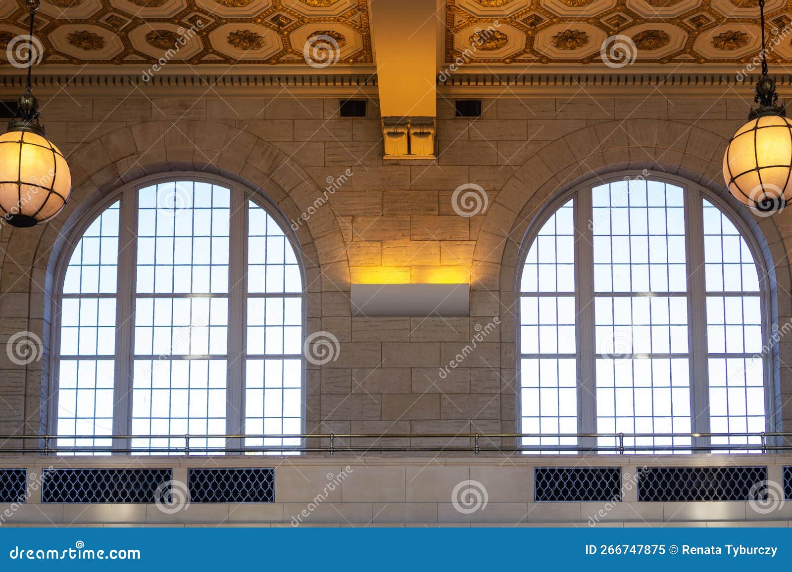 Interior of Train Station in New Haven with Brick Wall, Decorative ...