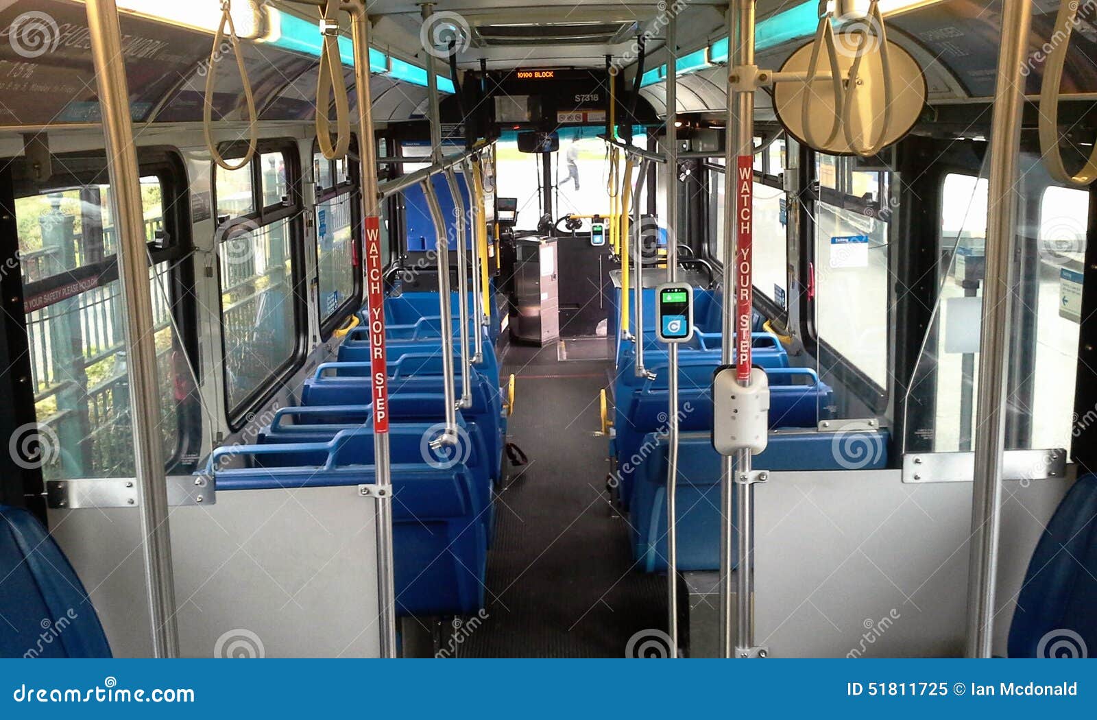 Interior of a Transit Bus editorial image. Image of looking - 51811725