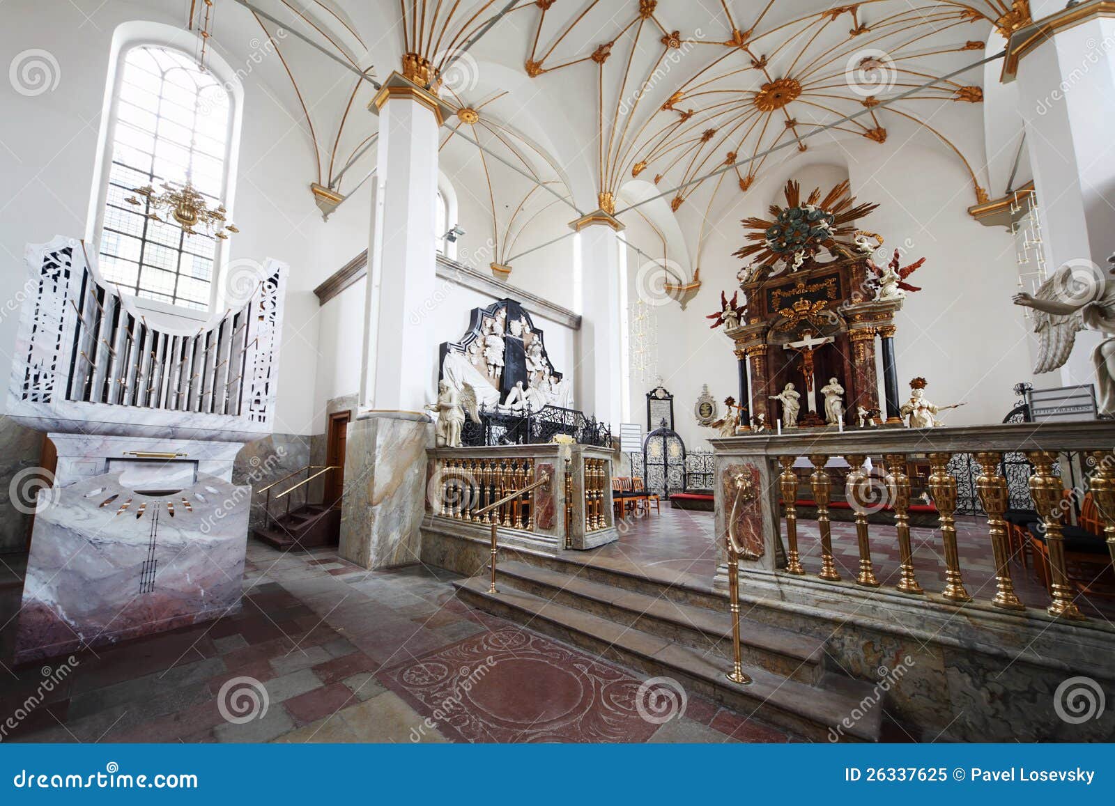 Interior of Trinitatis Kirke Stock Image - Image of jesus, church: 26337625