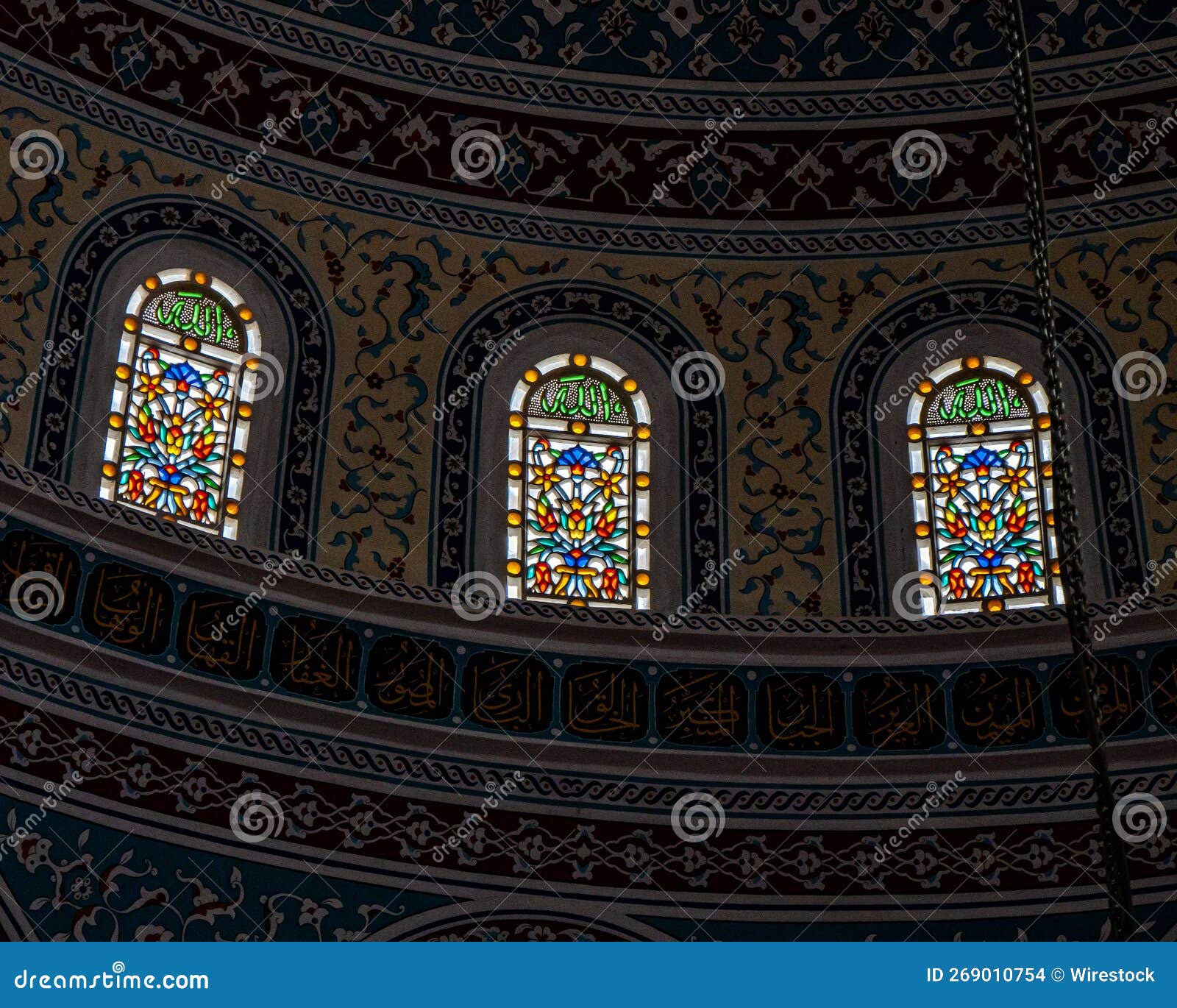 Interior of Turkey Mosque with Windows Stock Photo - Image of istanbul ...