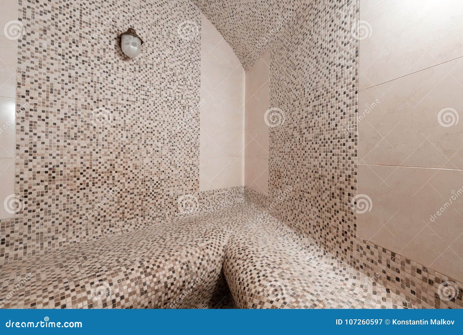 Interior of a Turkish Bath with Ceramic Tile in Roman Style. Spa Centre ...