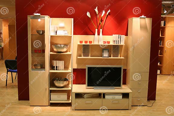 Interior with tv stock image. Image of design, closet - 1137021