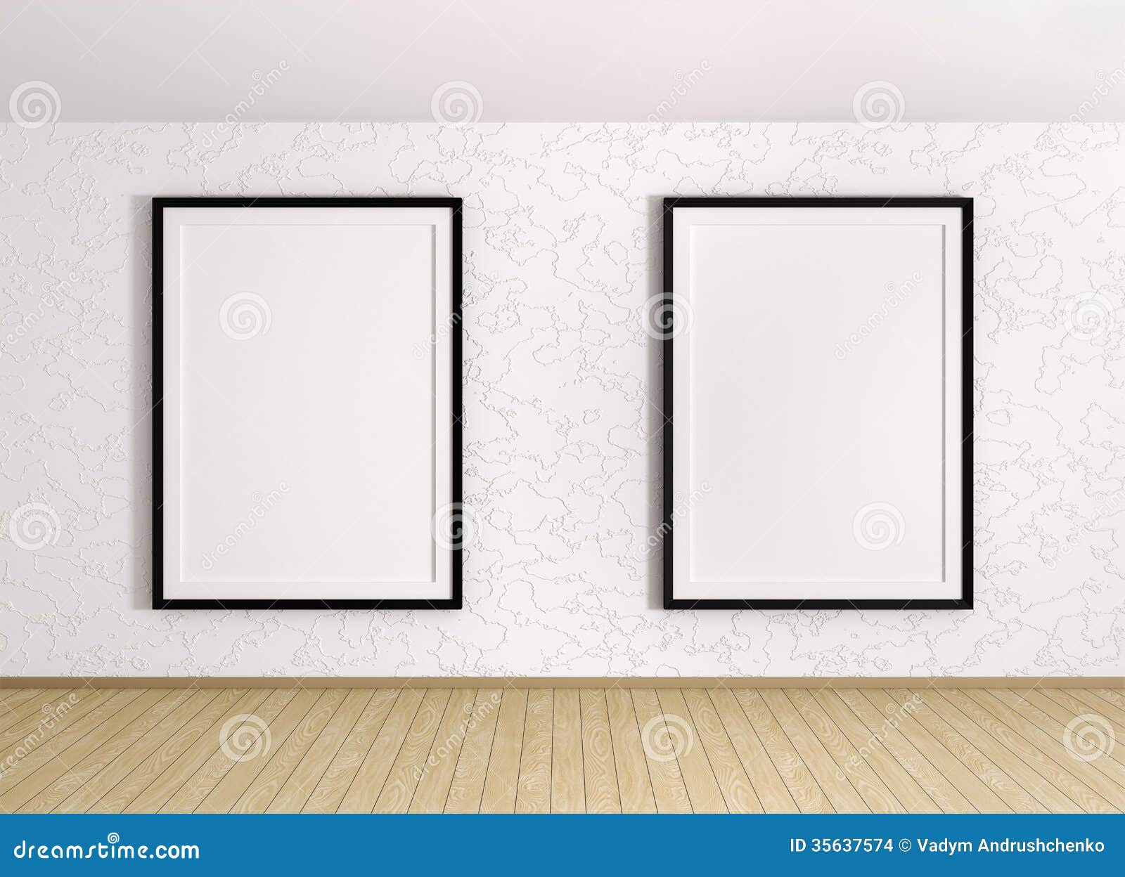 Interior with two frames stock illustration. Illustration of signage ...