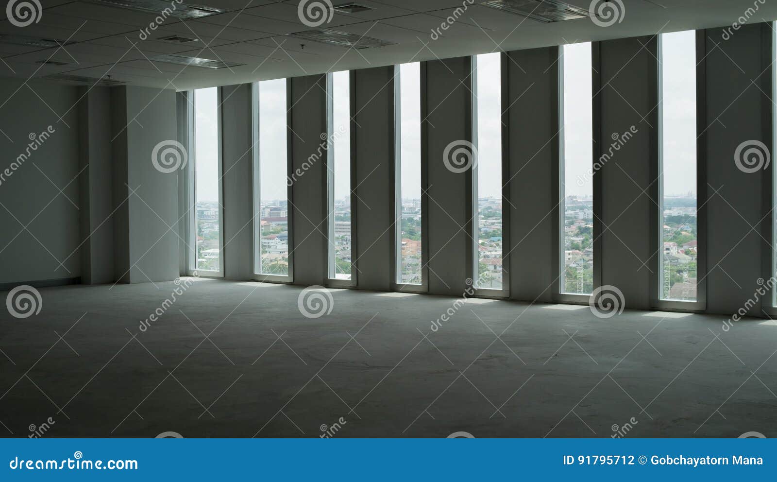 Interior of Uncompleted Room Stock Photo - Image of table, silhouettes ...