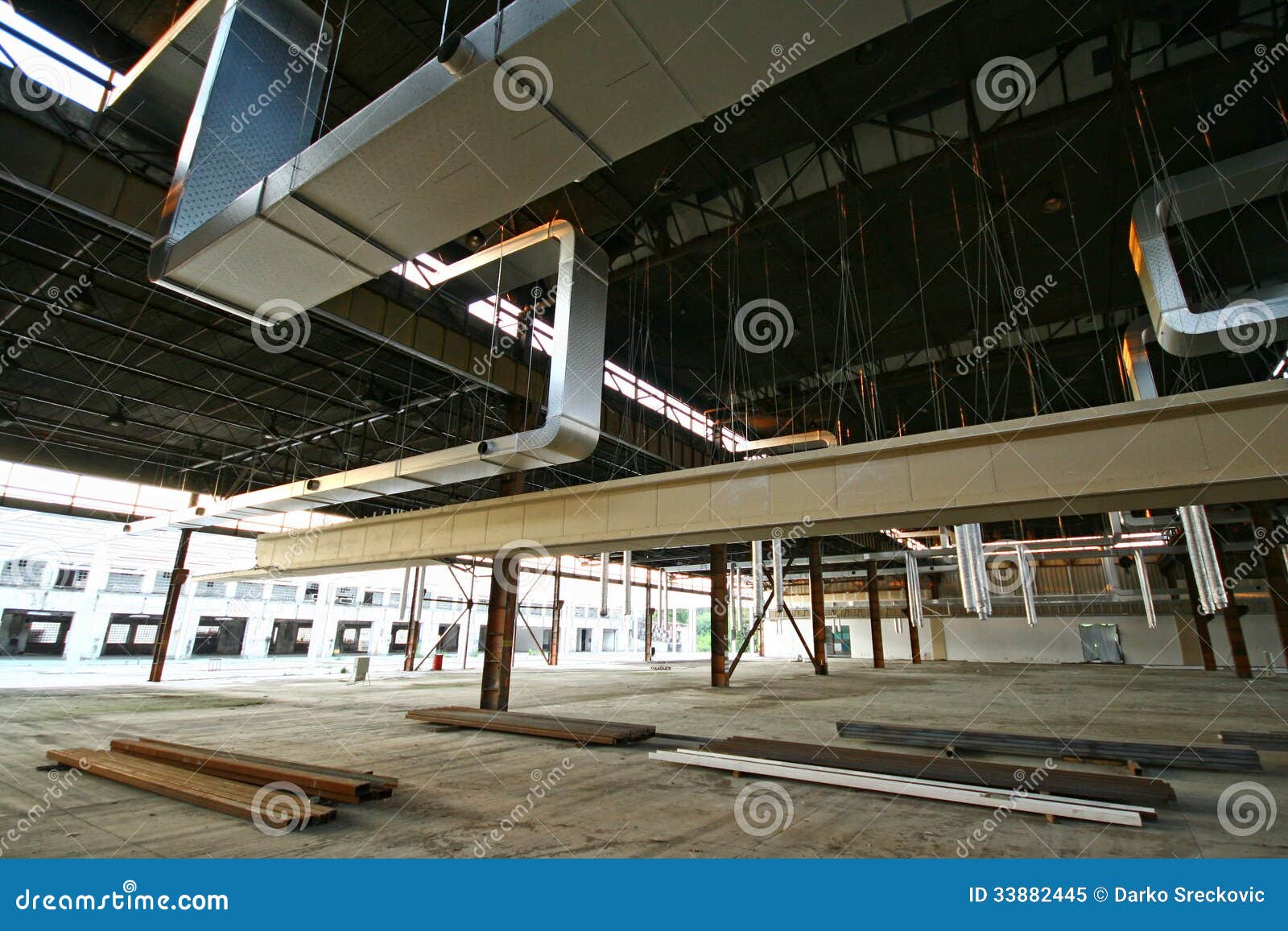 Interior Under Construction Stock Image - Image of platform, columns ...
