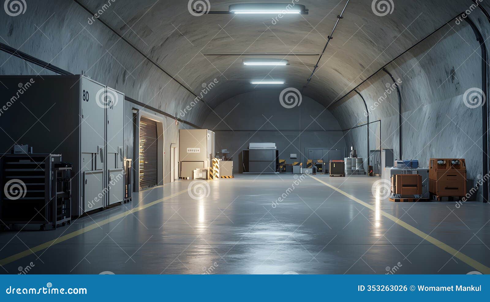 Interior Bunker Door Stock Illustration | CartoonDealer.com #328727518