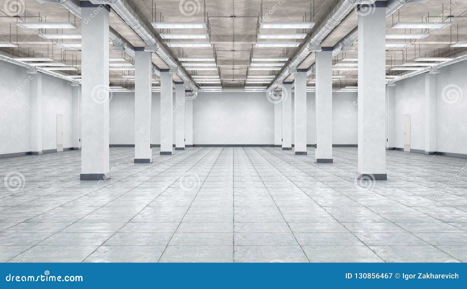 Interior vacío del hangar imagen de archivo. Imagen de interno - 130856467