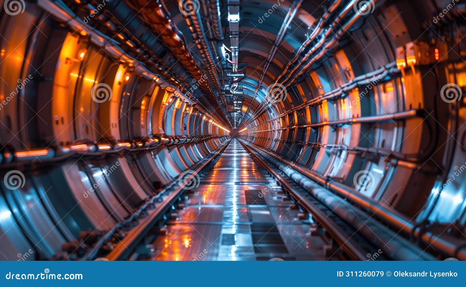 Interior Version Inside the Handron Collider Stock Illustration ...