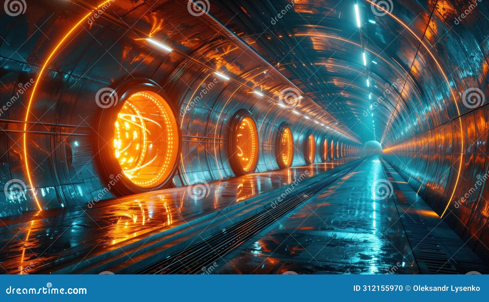 Interior Version Inside the Handron Collider Stock Illustration ...