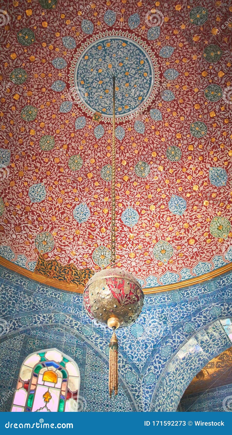 Interior Vertical Shot of the Baghdad Pavilion with Patterns on the ...