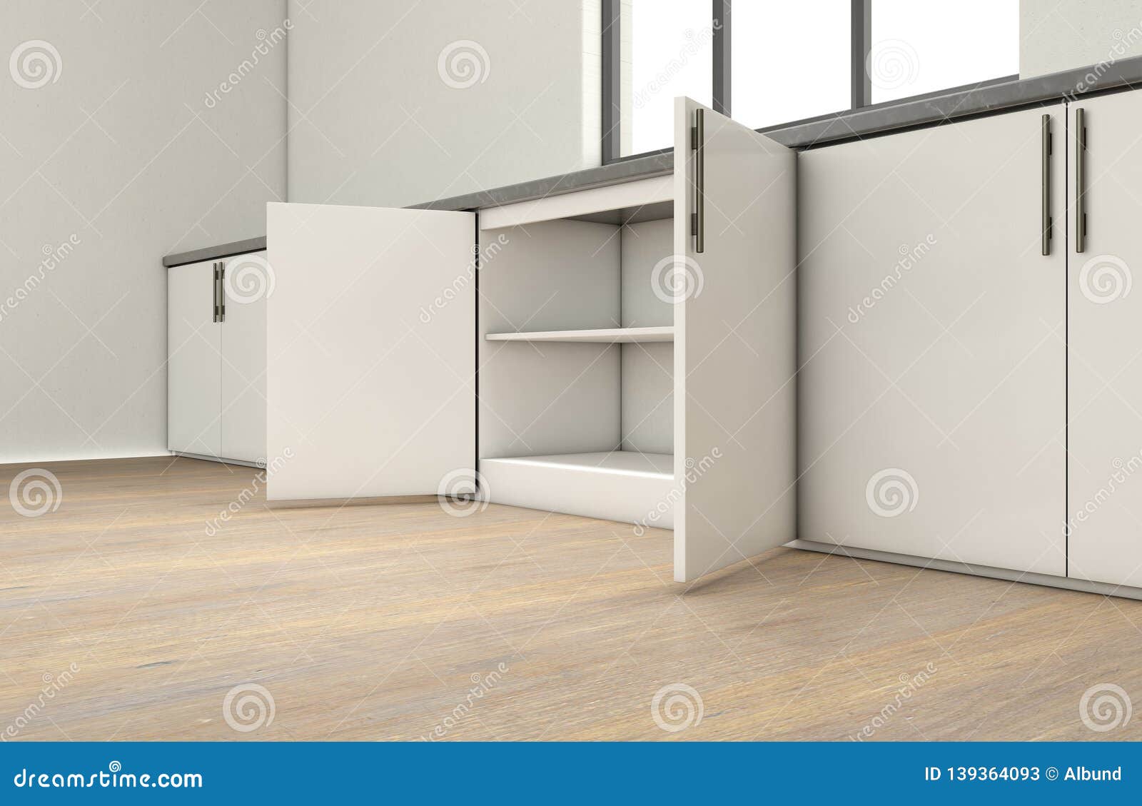 Kitchen and Cupboards stock illustration. Illustration of granite ...