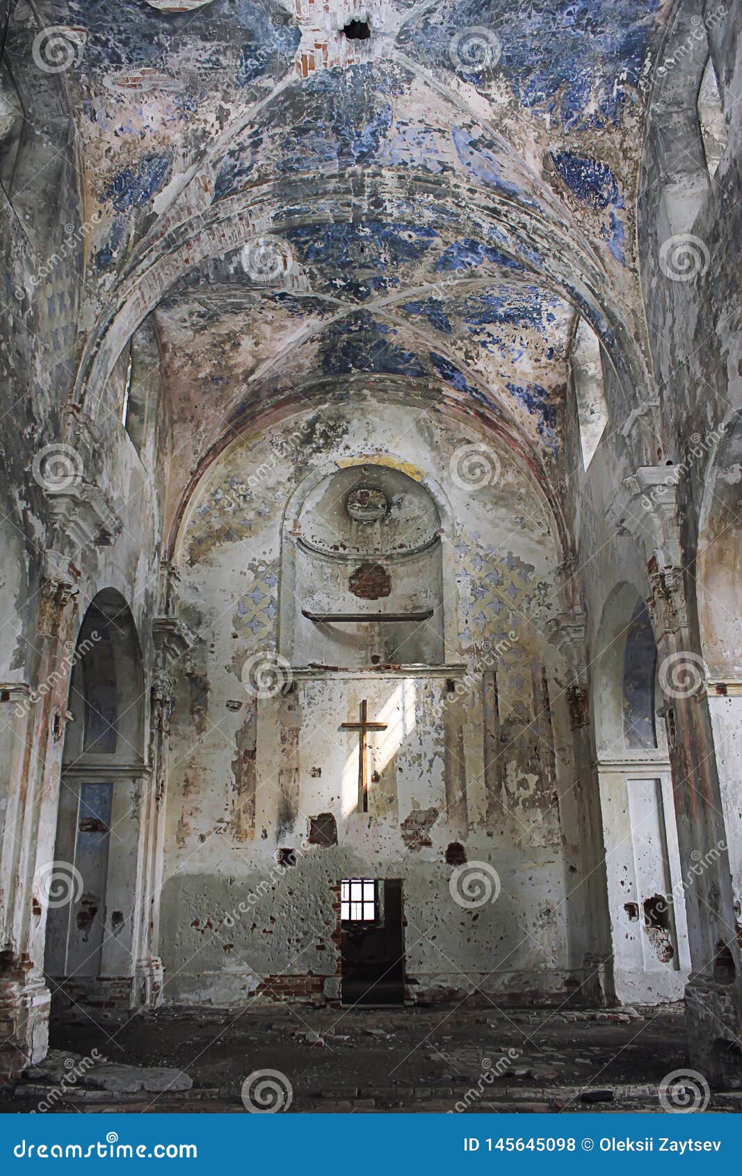Interior View of Abandoned and Damaged Church Editorial Stock Photo ...