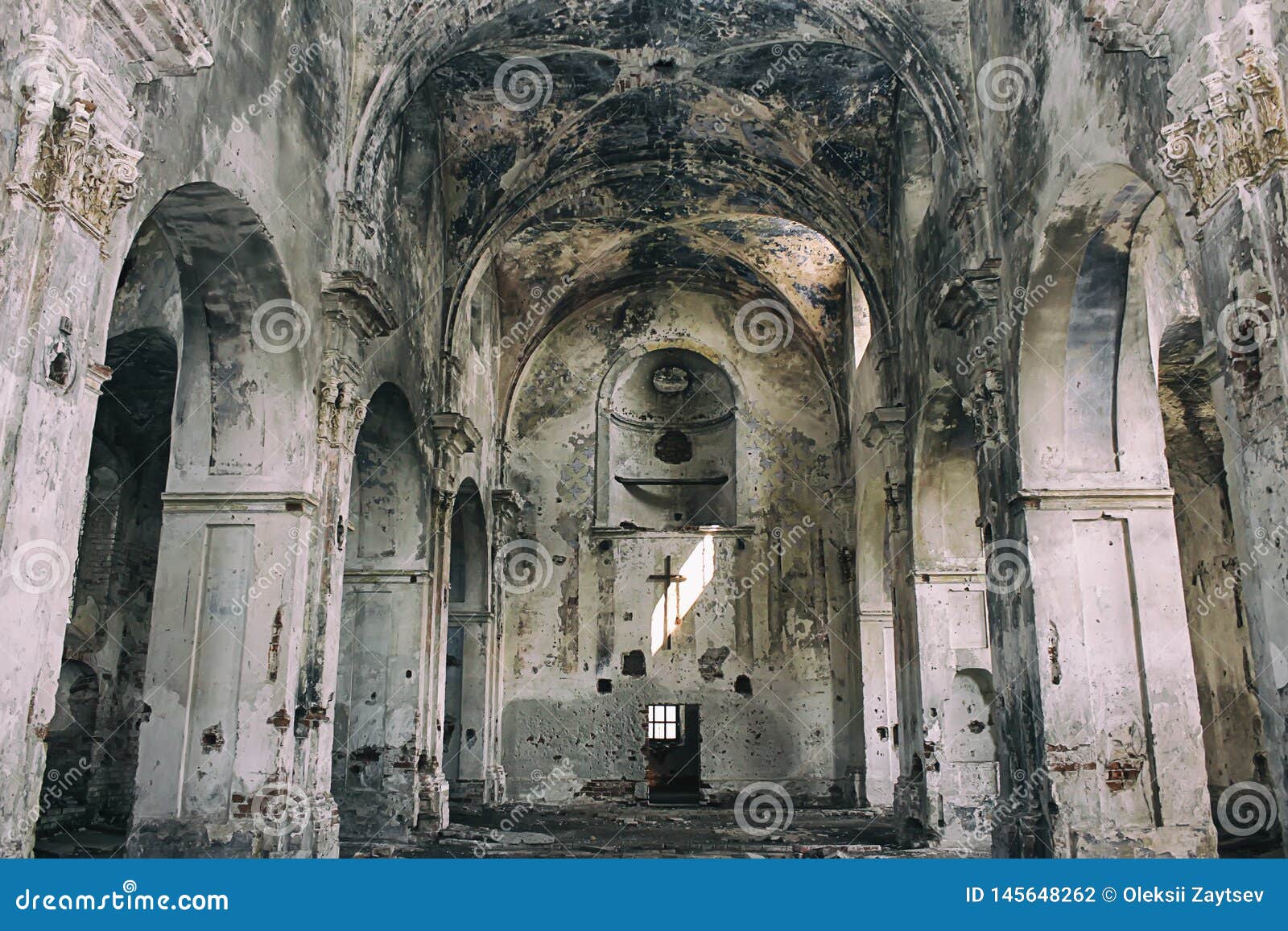Interior Of Old Abandoned Russian Soviet Submarine. Interior Of Combat ...