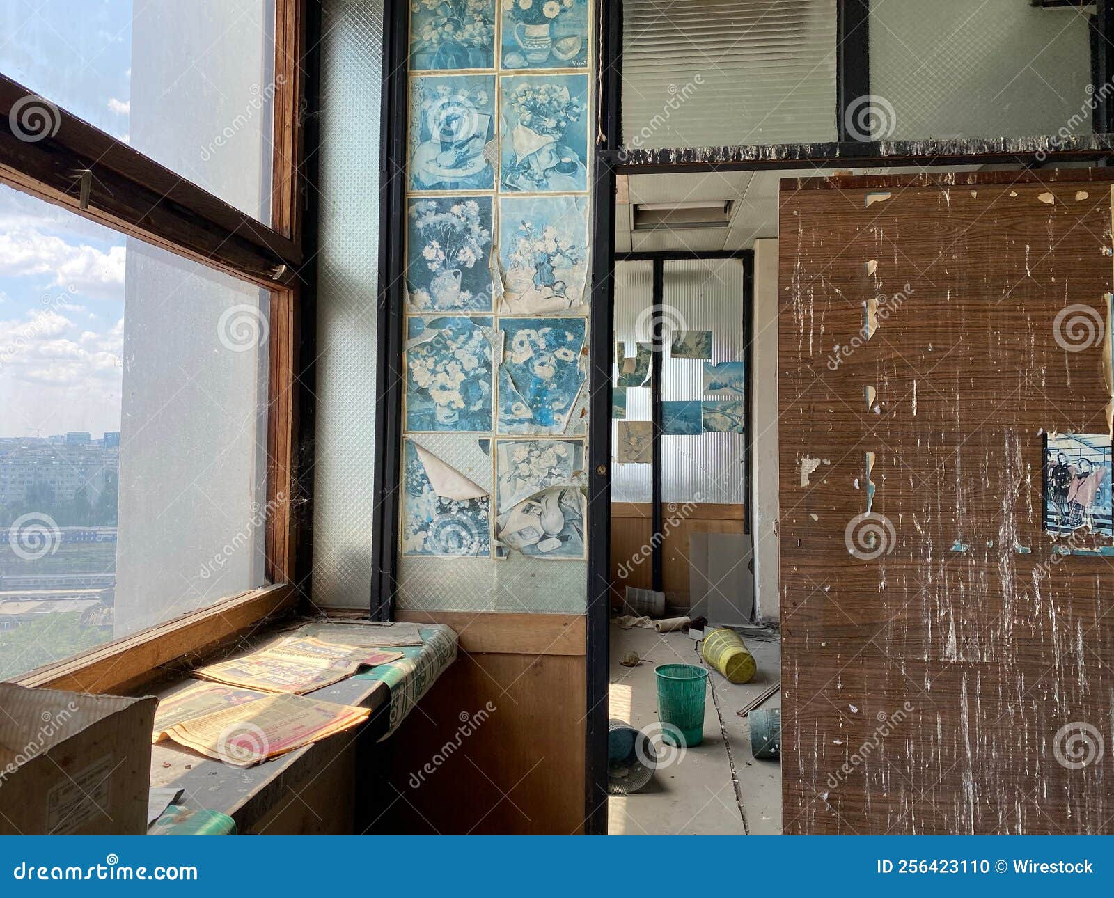 Interior View of an Abandoned Office Building in Bucharest Stock Photo ...