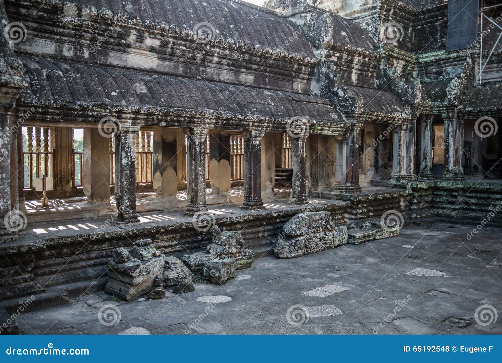 Interior View of Angkor Wat Stock Photo - Image of heritage, tower ...