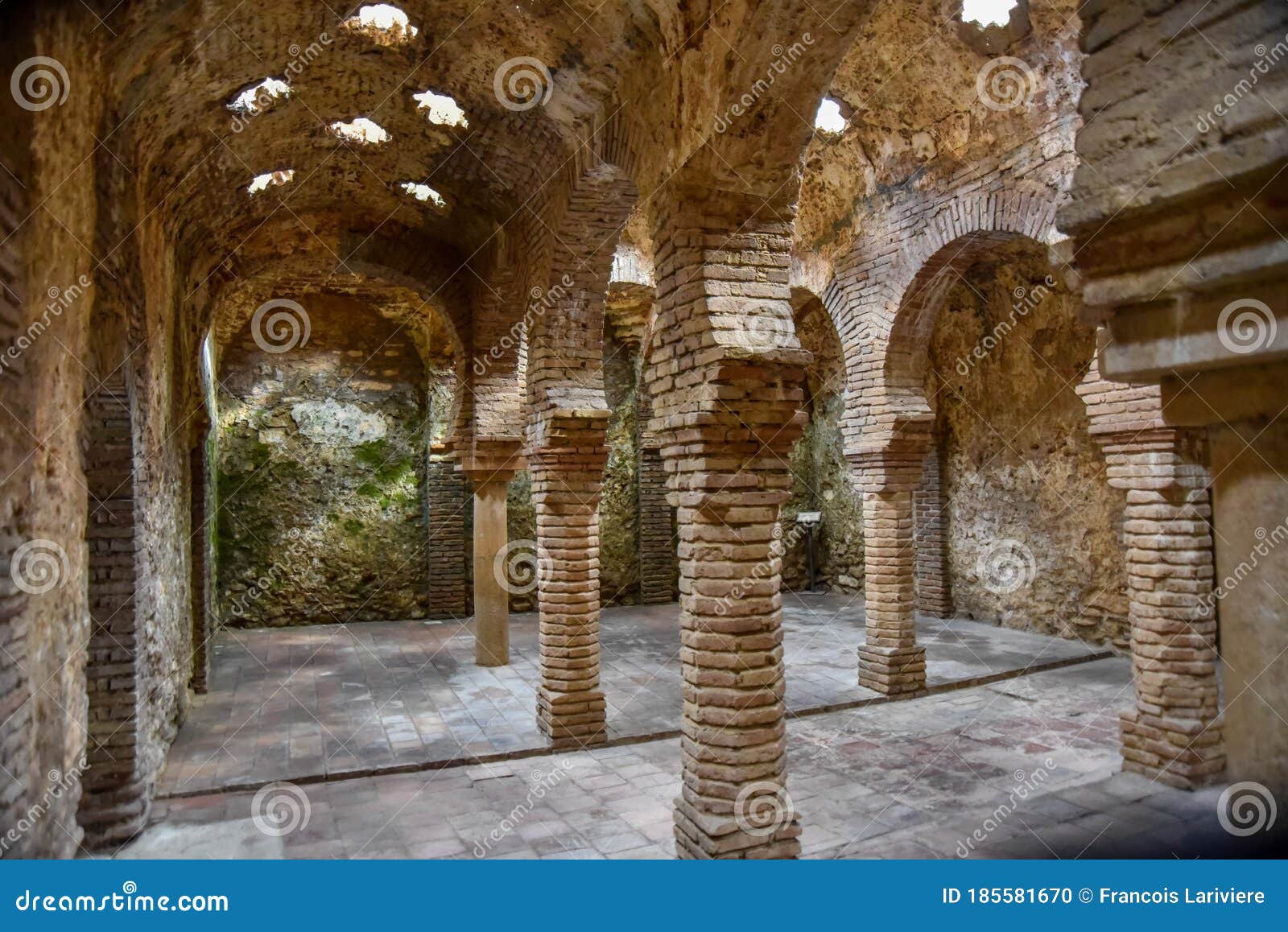 Interior View of the Arab Baths of Ronda in Spain Stock Photo - Image ...
