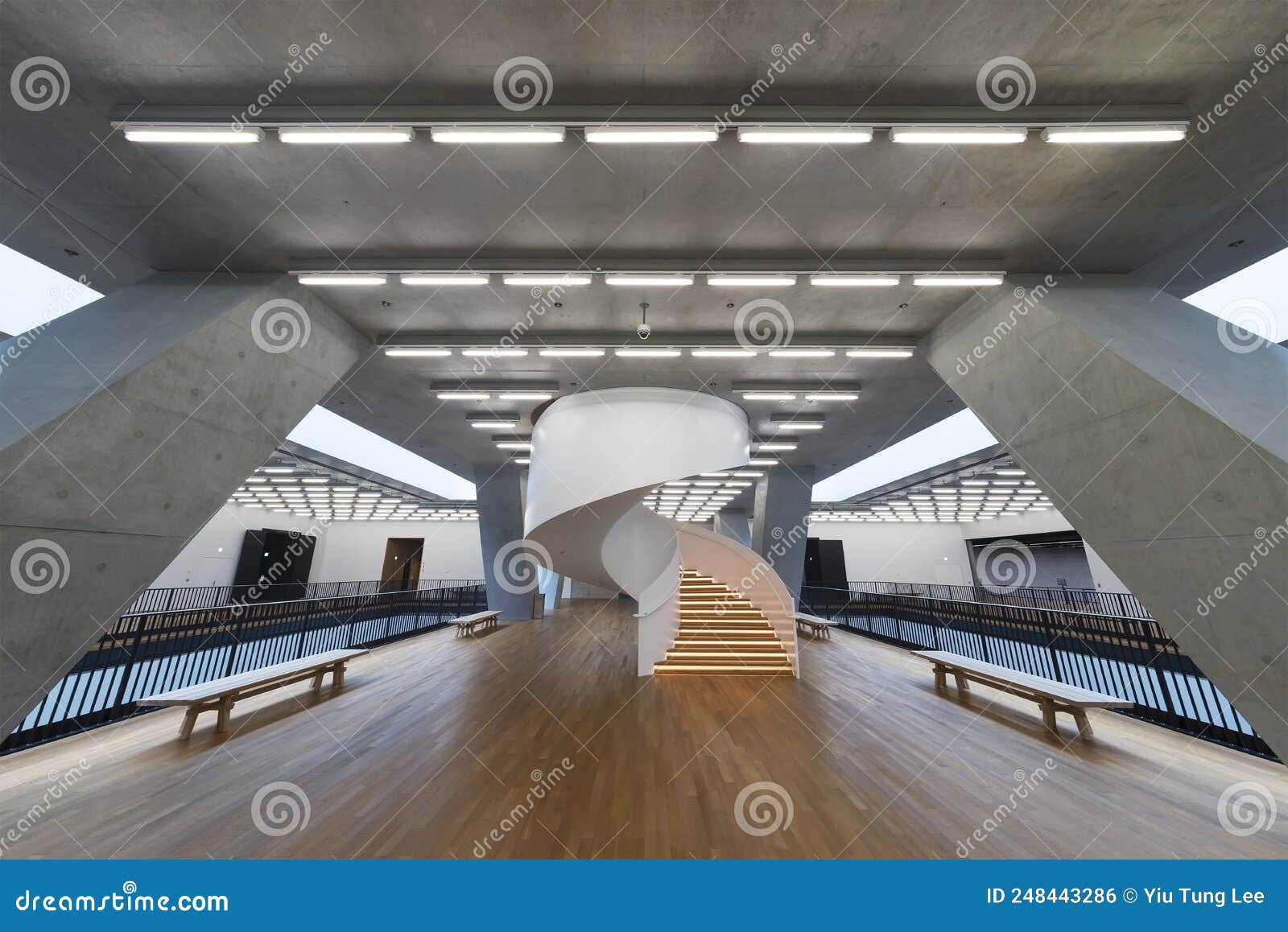 Atrium of Modern Architecture Editorial Photo - Image of floor ...