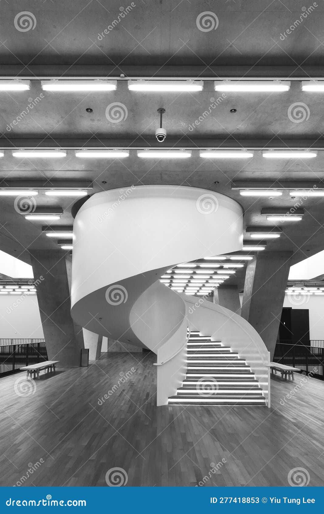 Interior View of Atrium of Modern Architecture Stock Image - Image of ...