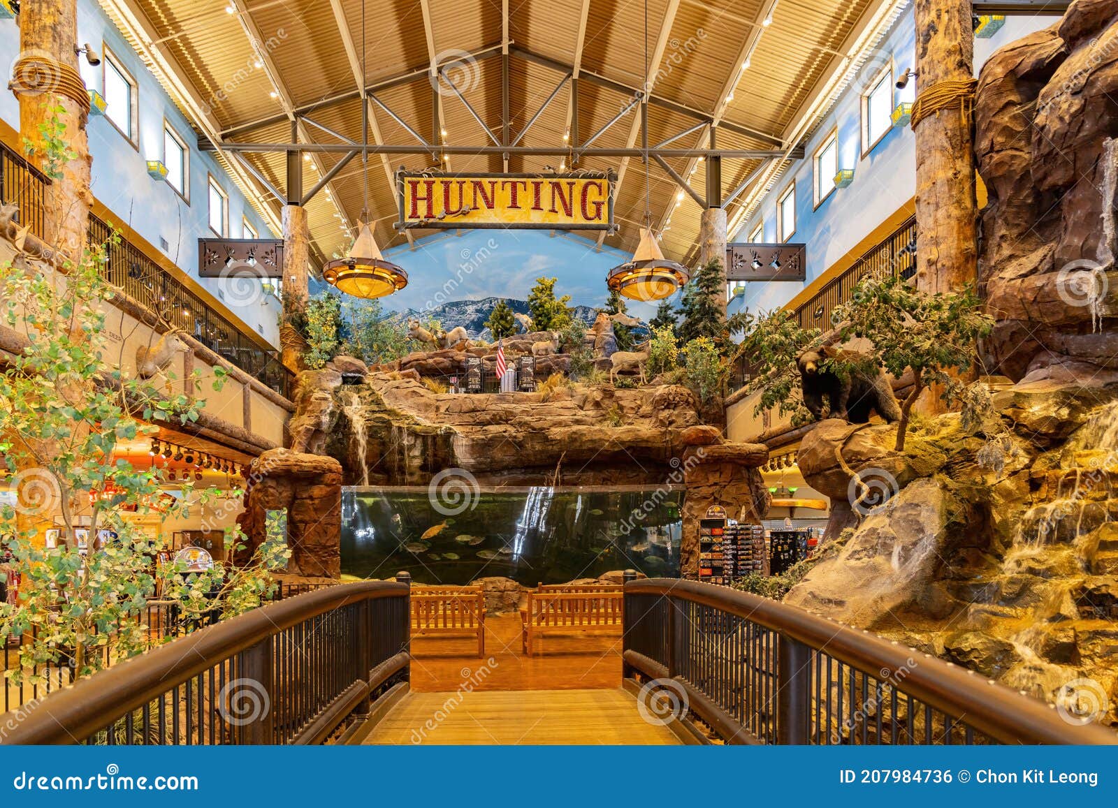 Interior View of the Bass Pro Shops Editorial Photo - Image of city ...