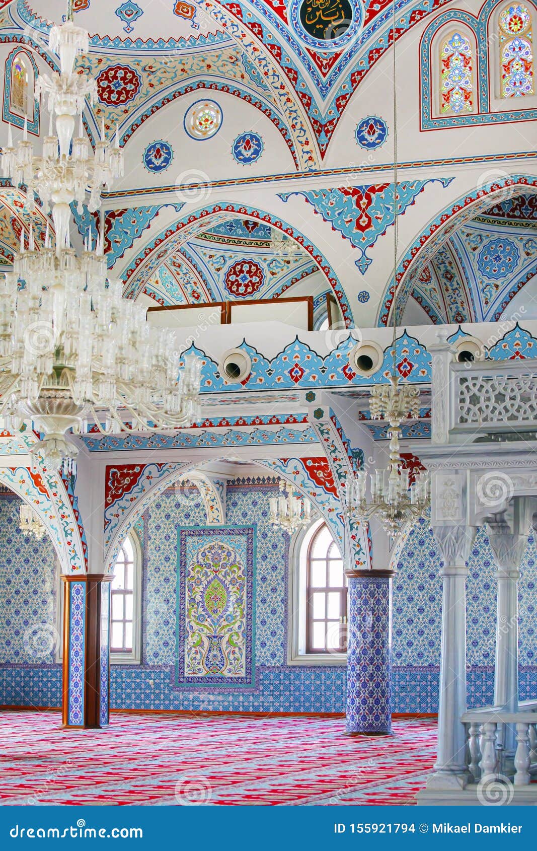 Interior View of Mosque in Turkey Stock Photo - Image of city, indoor ...
