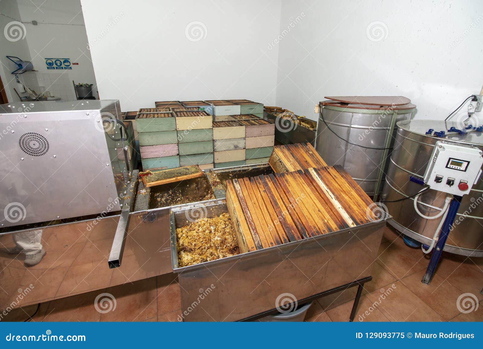 Interior View of Beekeeper Honey Production Facility. Stock Image ...