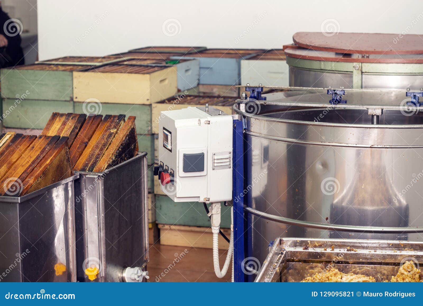Interior View of Beekeeper Honey Production Facility. Stock Image ...