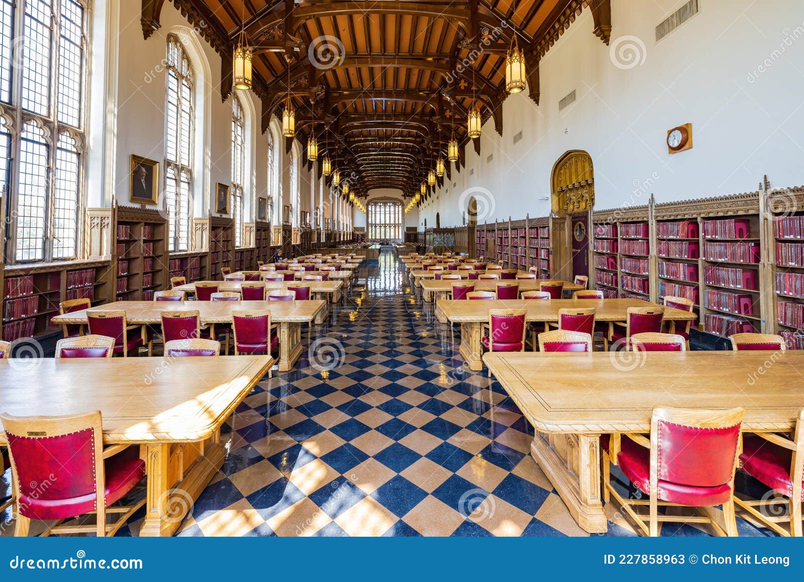 Interior View of the Bizzell Memorial Library of the University of ...