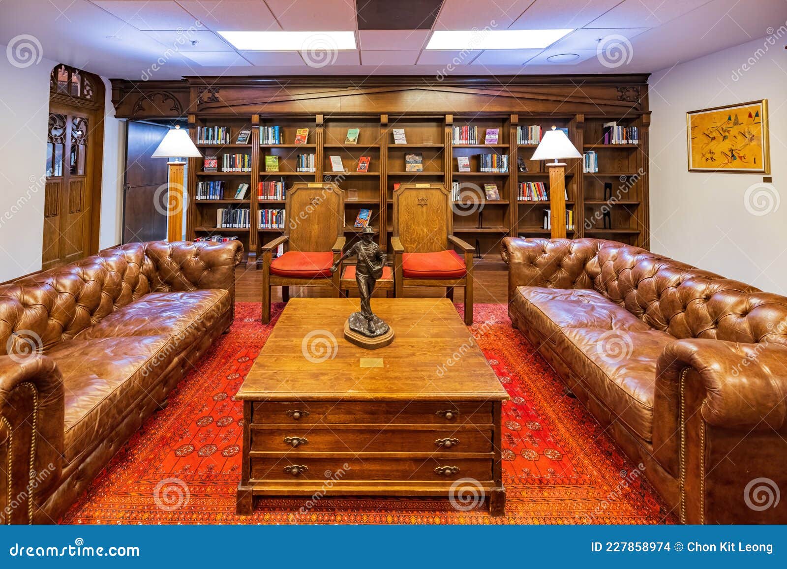 Interior View of the Bizzell Memorial Library of the University of ...