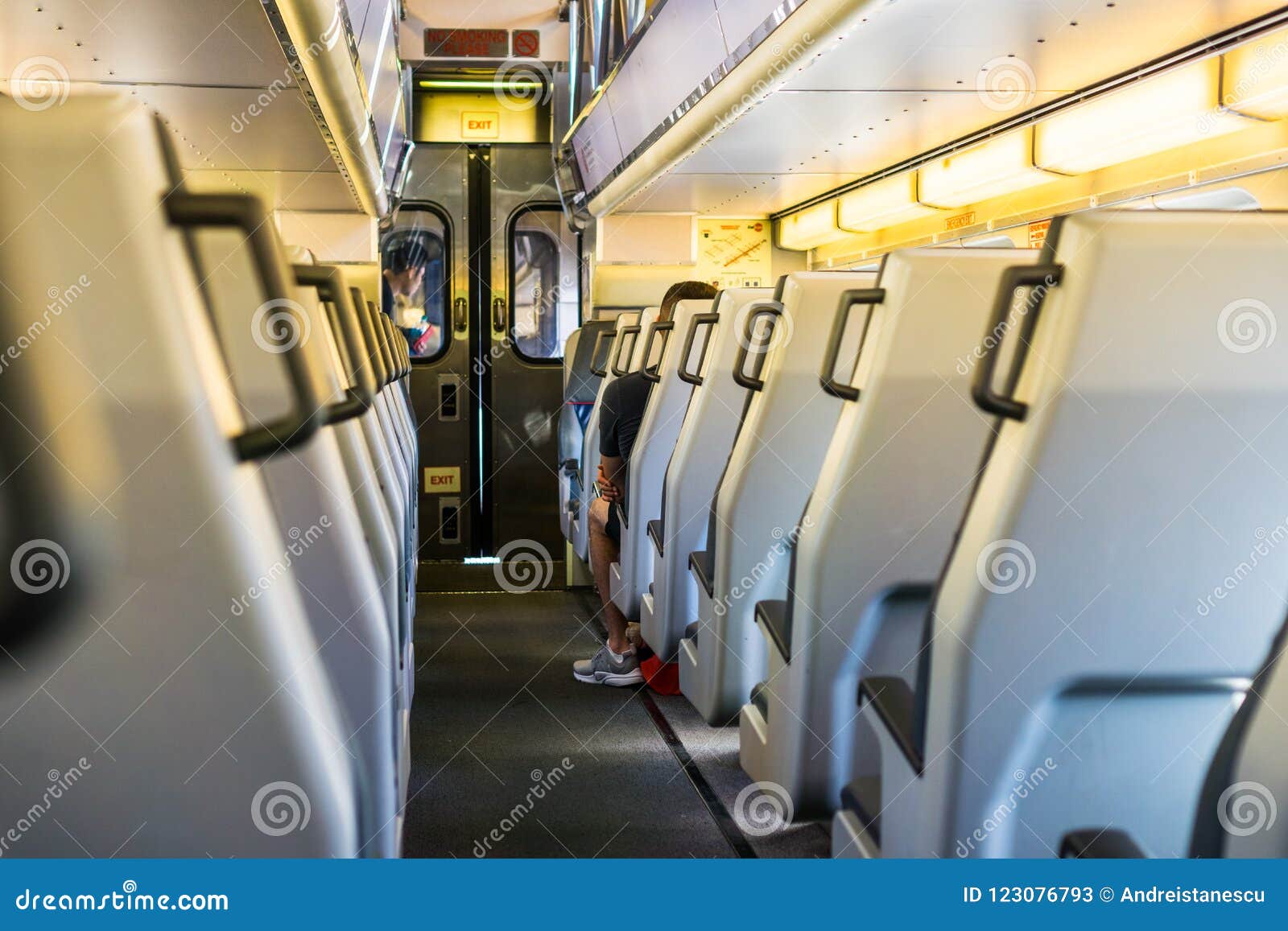 Interior View of Caltrain Car Editorial Stock Photo - Image of regional ...