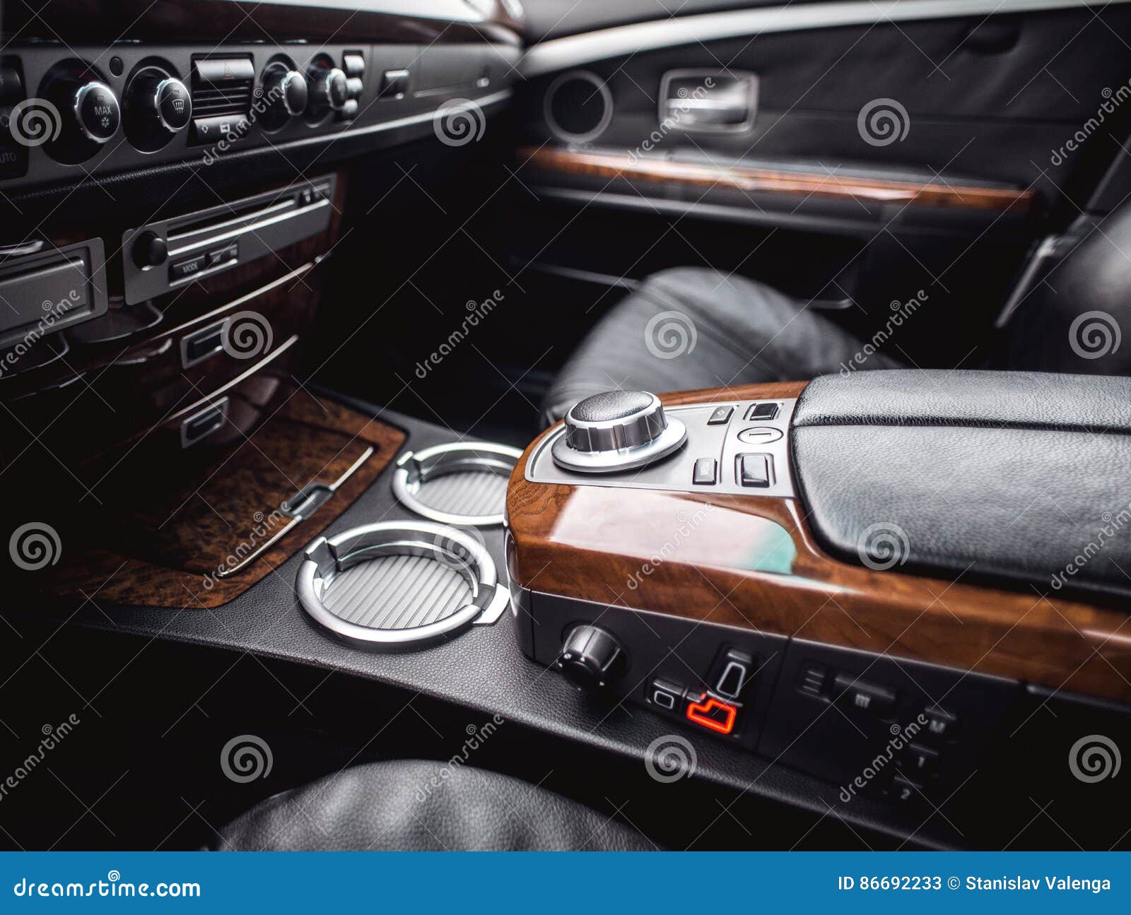 Interior View of Car with Leather Salon. Stock Image - Image of design ...