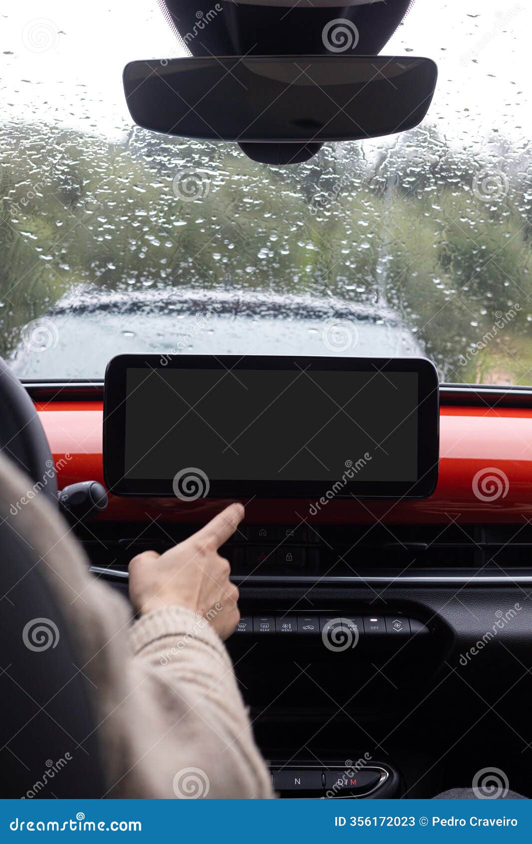 Interior View of a Car Touchscreen Dashboard Stock Image - Image of ...