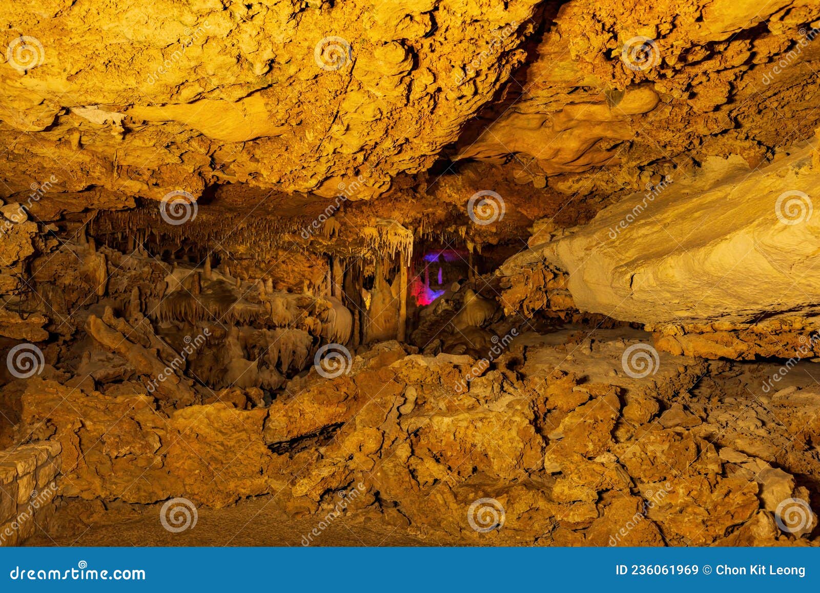 Interior View of the Cave of Inner Space Cavern Stock Image - Image of ...