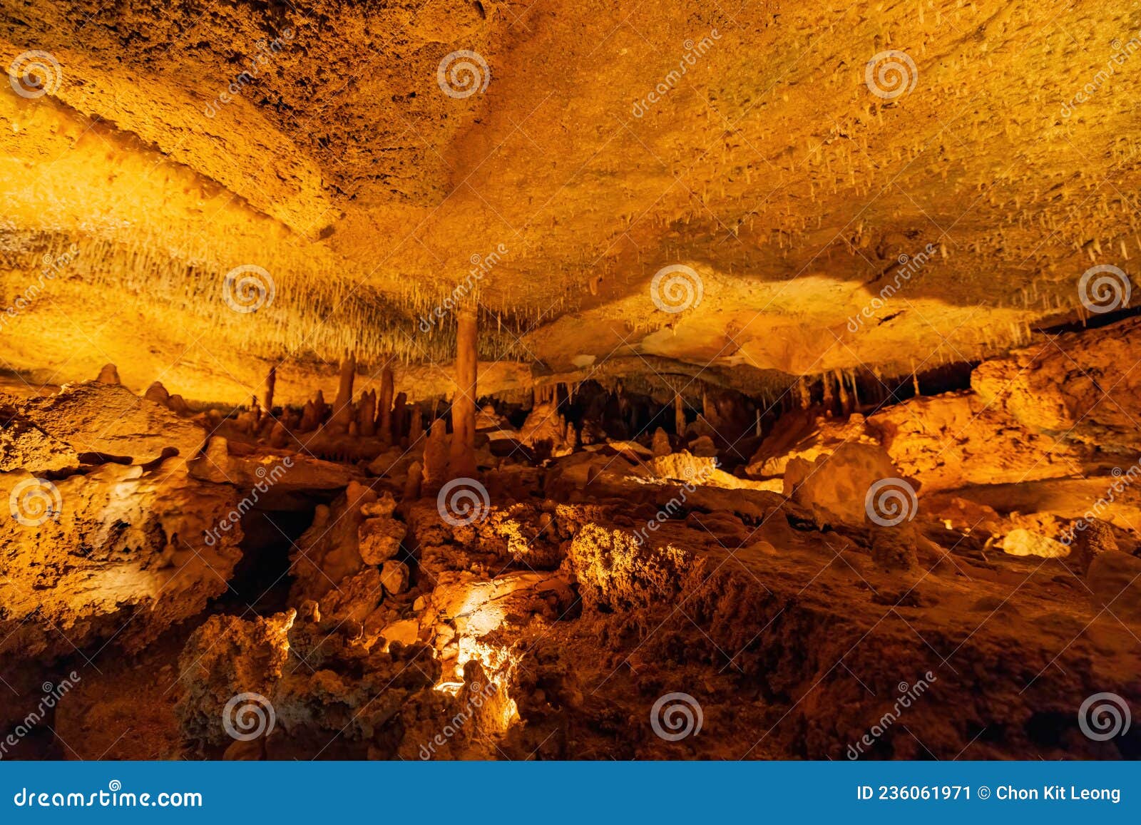 Interior View of the Cave of Inner Space Cavern Stock Image - Image of ...