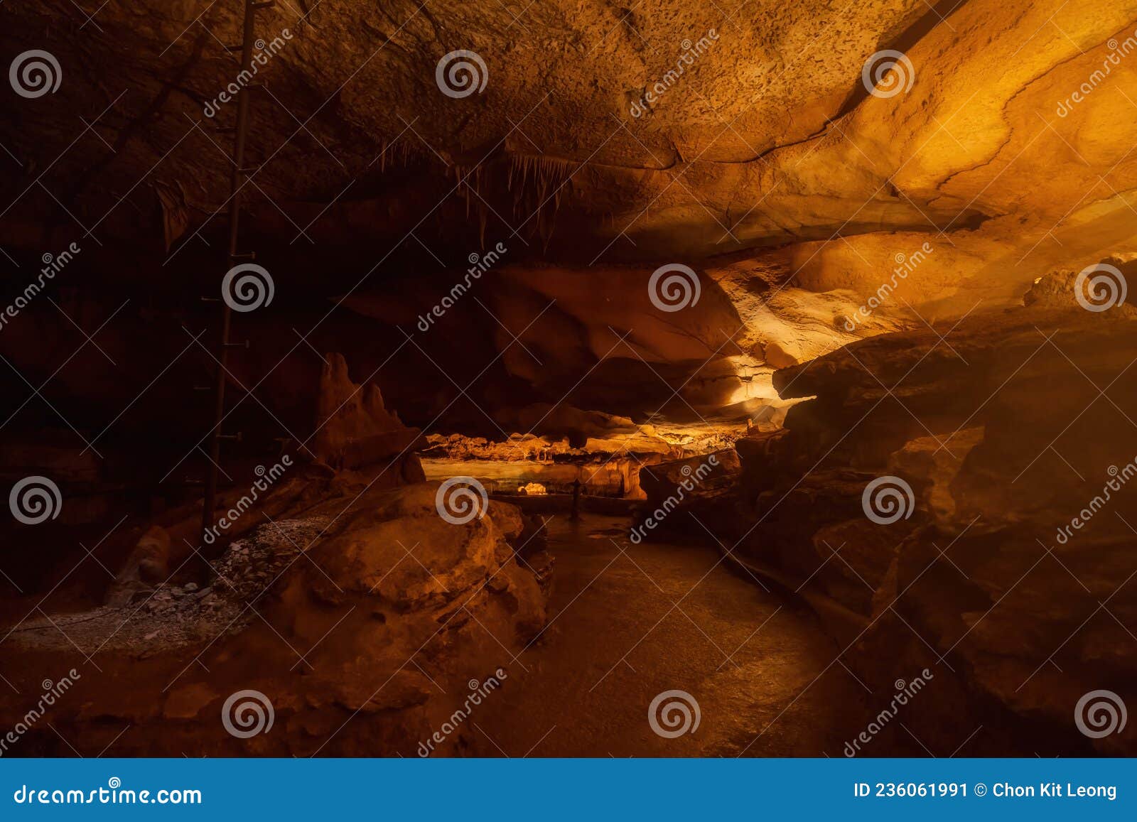 Interior View of the Cave of Inner Space Cavern Stock Image - Image of ...