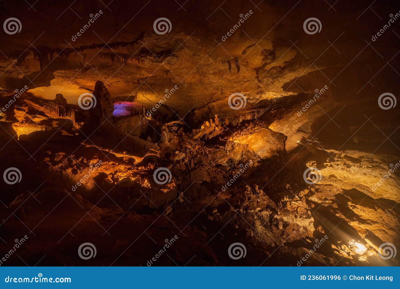 Interior View of the Cave of Inner Space Cavern Stock Photo - Image of ...