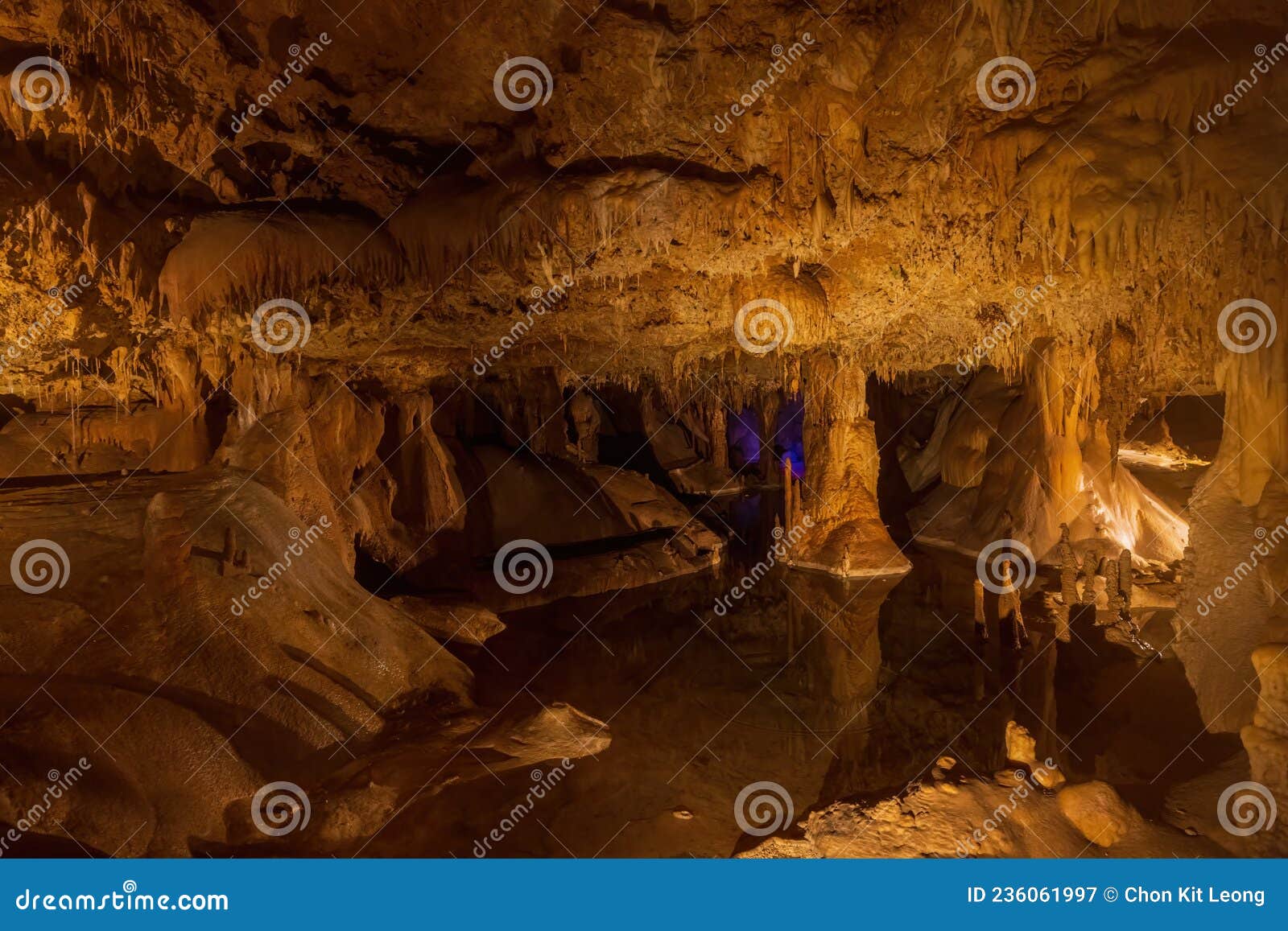 Interior View of the Cave of Inner Space Cavern Stock Image - Image of ...