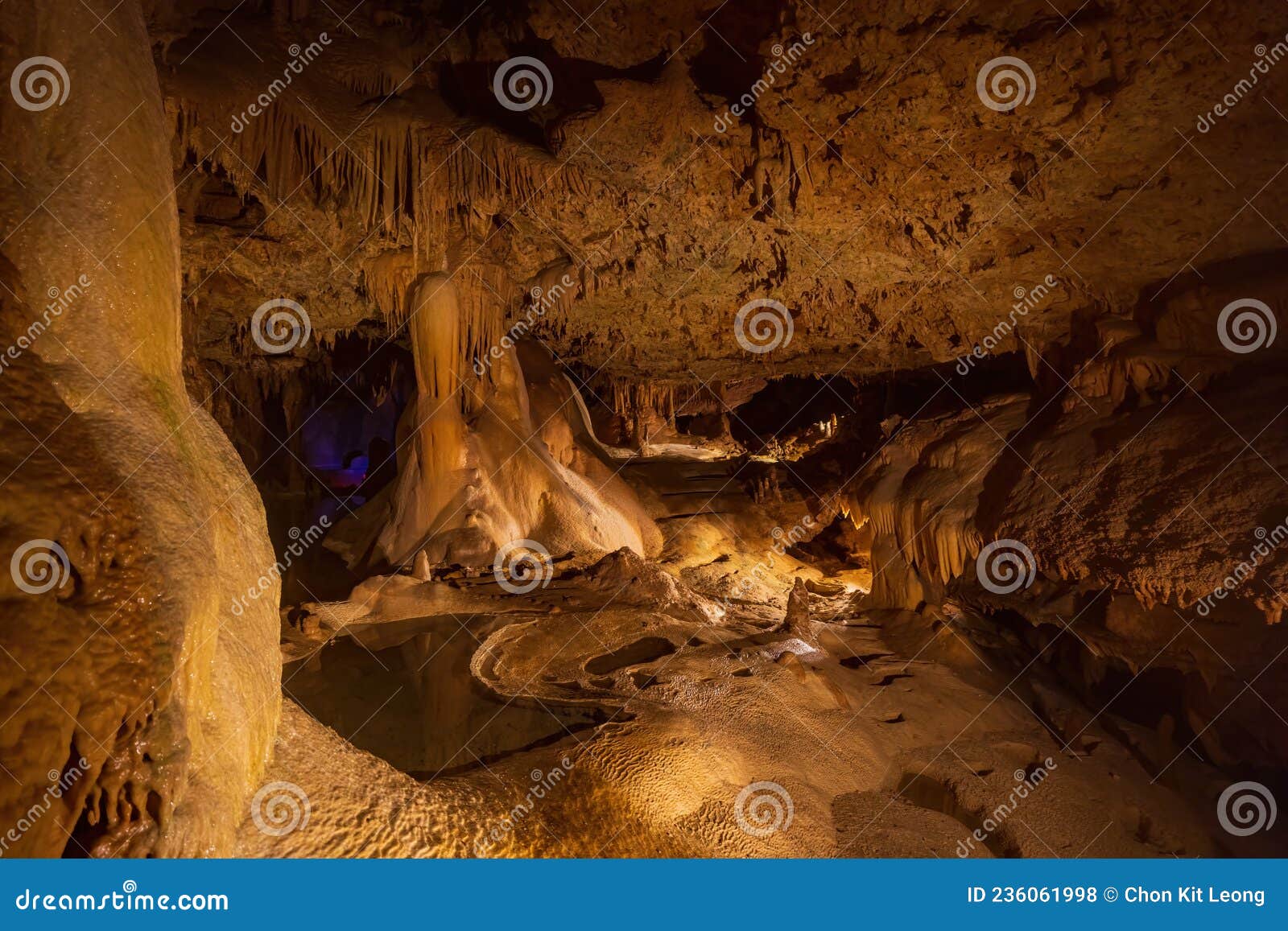 Interior View of the Cave of Inner Space Cavern Stock Photo - Image of ...