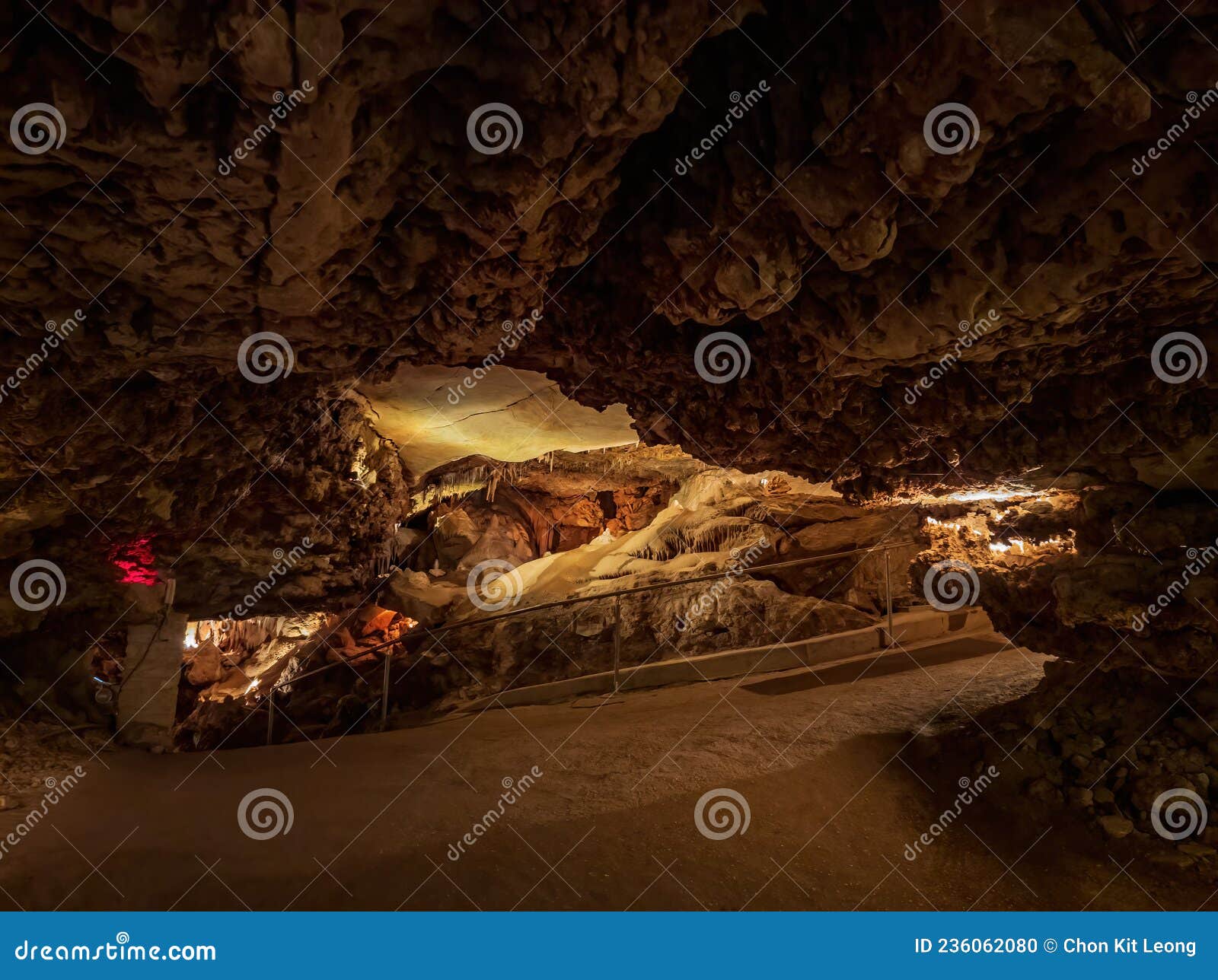 Interior View of the Cave of Inner Space Cavern Stock Photo - Image of ...