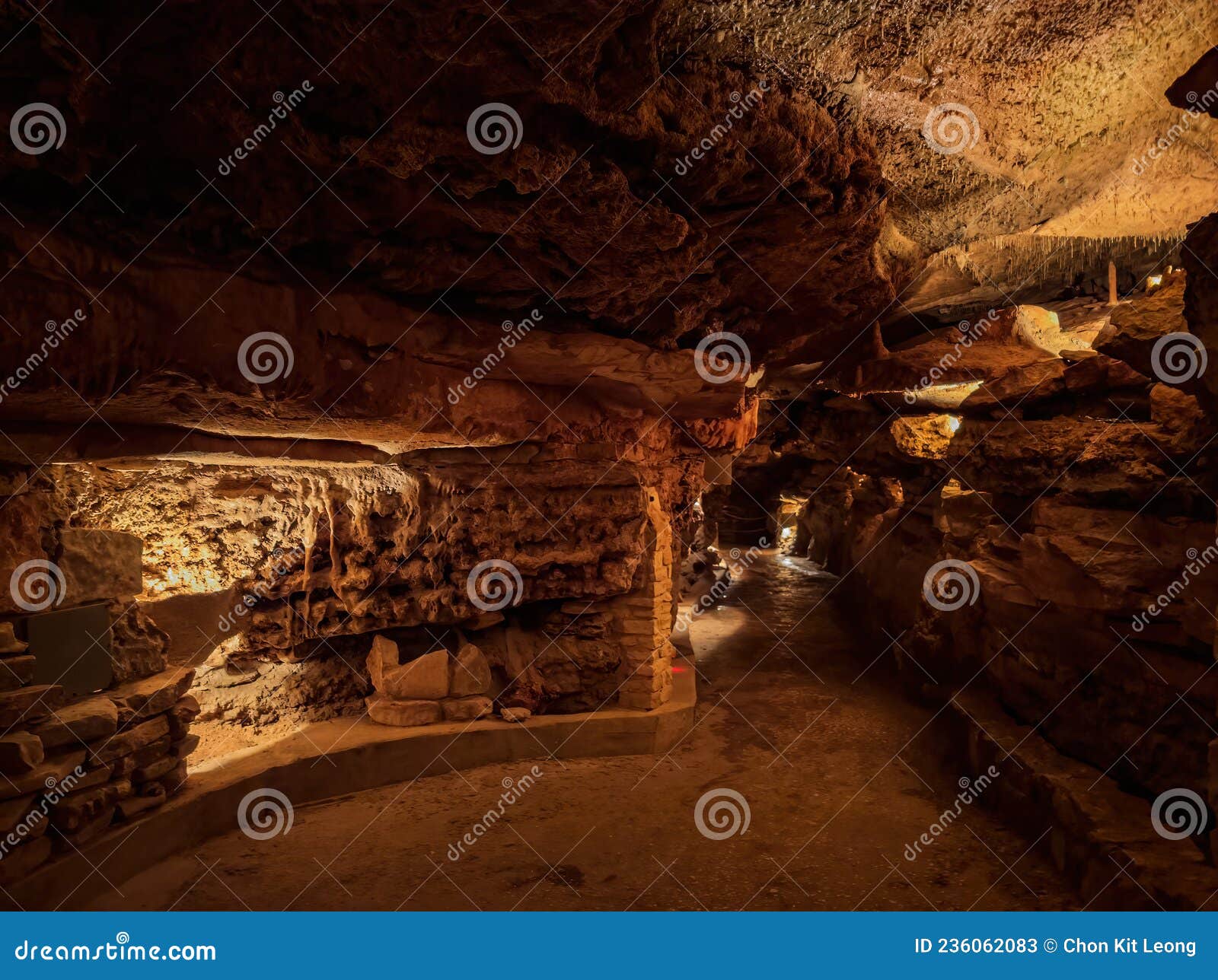 Interior View of the Cave of Inner Space Cavern Stock Image - Image of ...