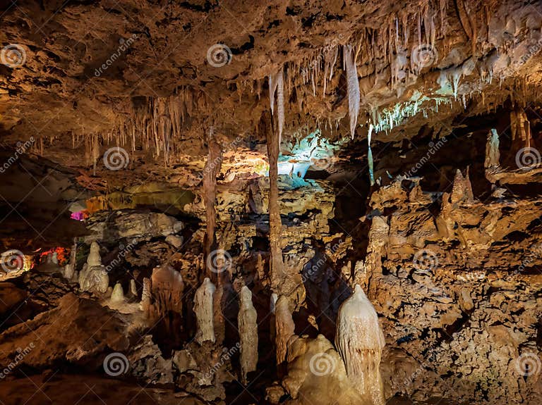 Interior View of the Cave of Inner Space Cavern Stock Image - Image of ...