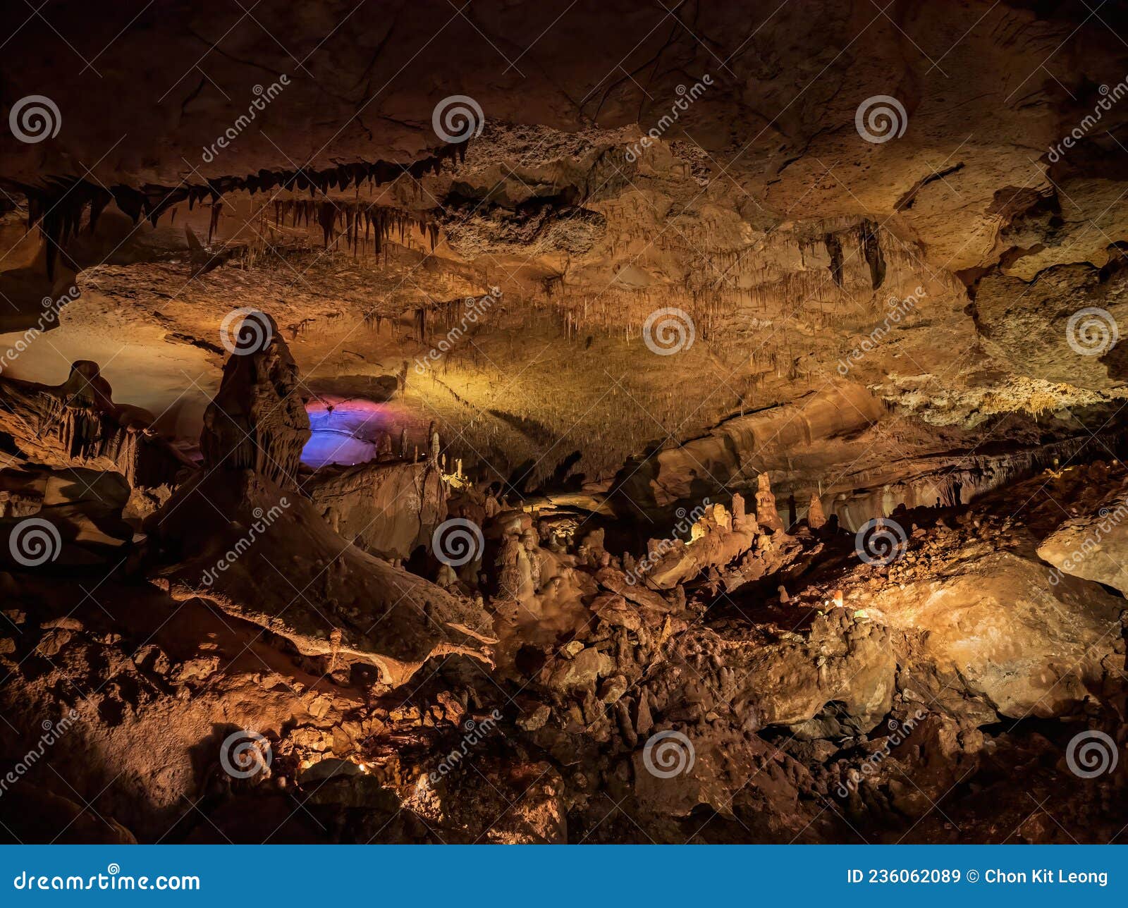 Interior View of the Cave of Inner Space Cavern Stock Image - Image of ...