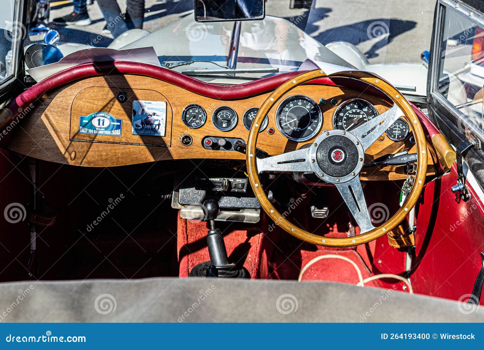 Interior View of a Classical British Old-timer MG Gentry Car with a ...
