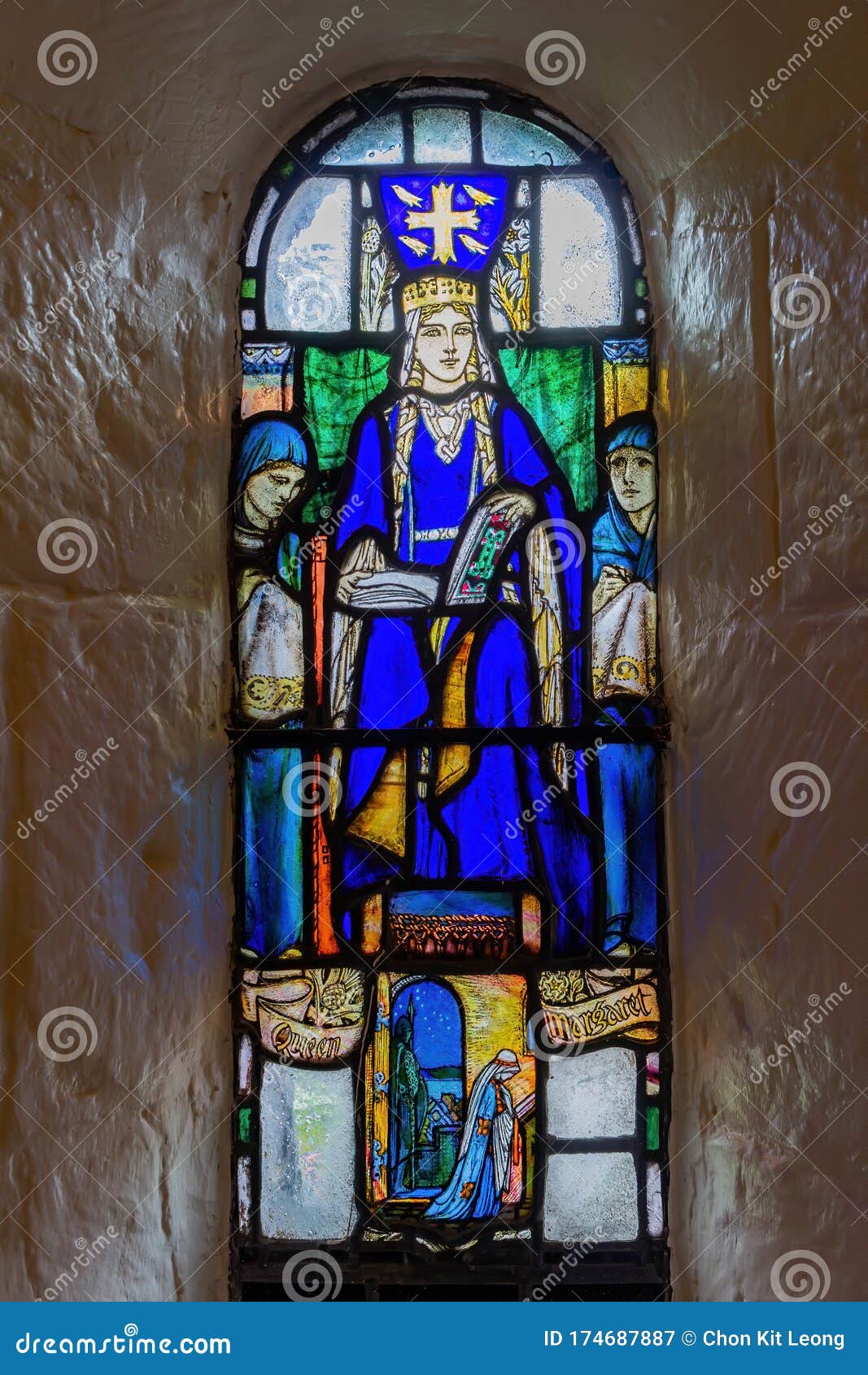 Interior View of the Colorful Window of Edinburgh Castle Editorial ...