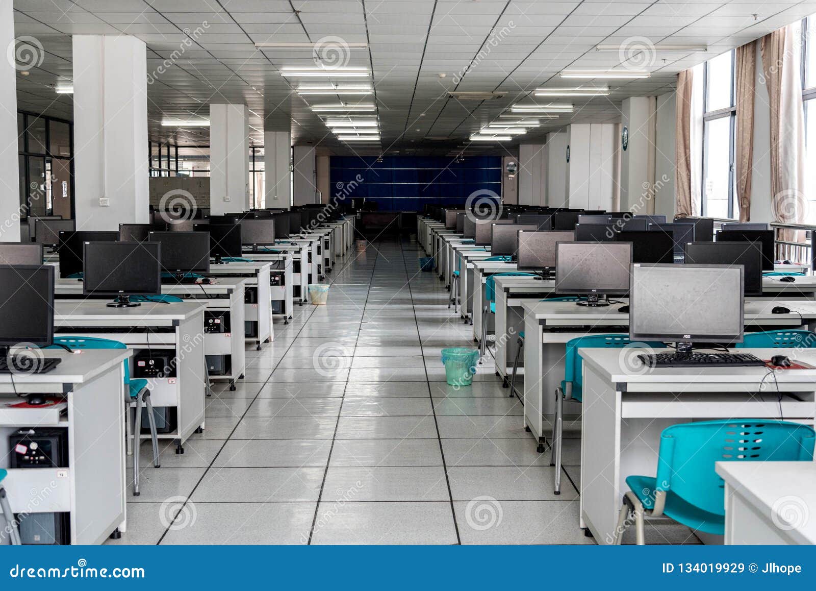 An Interior View of a Computer Classroom Editorial Stock Image - Image ...