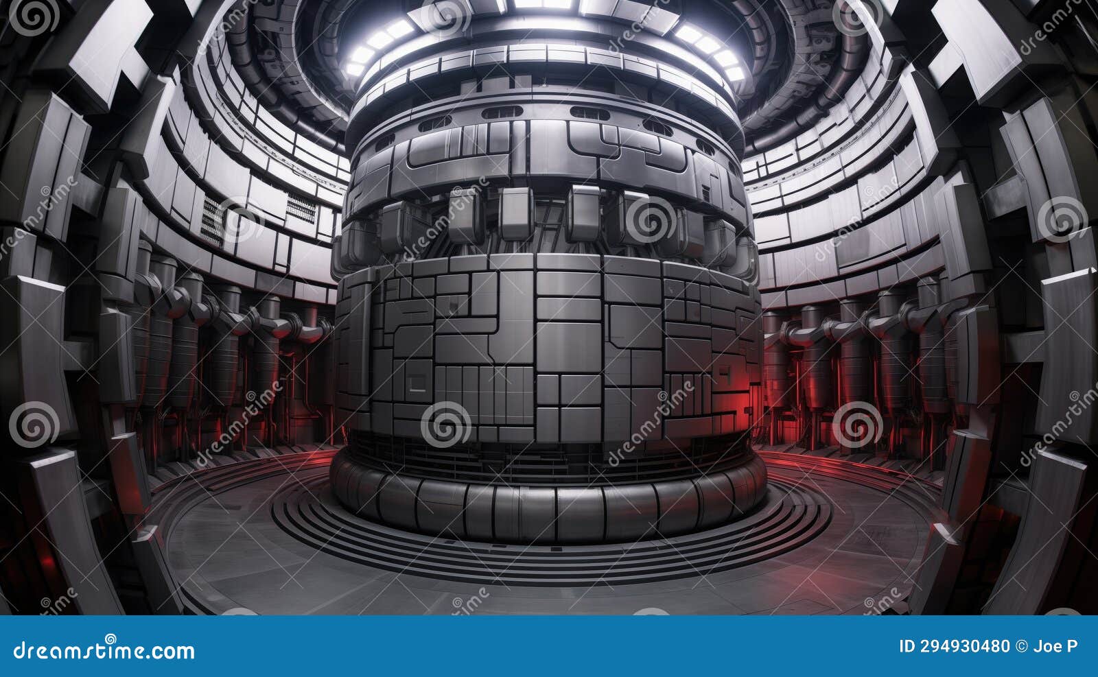 Interior View of a Conceptual Nuclear Fusion Reactor Stock Illustration ...