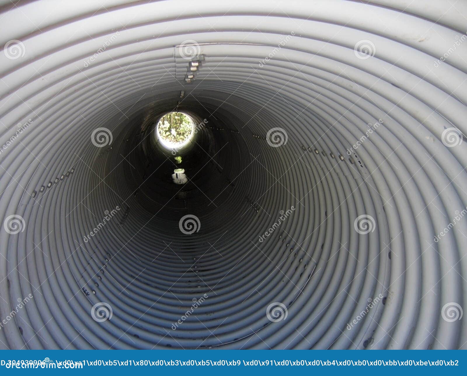 Interior View of a Construction Drainage Pipe. Stock Photo - Image of ...